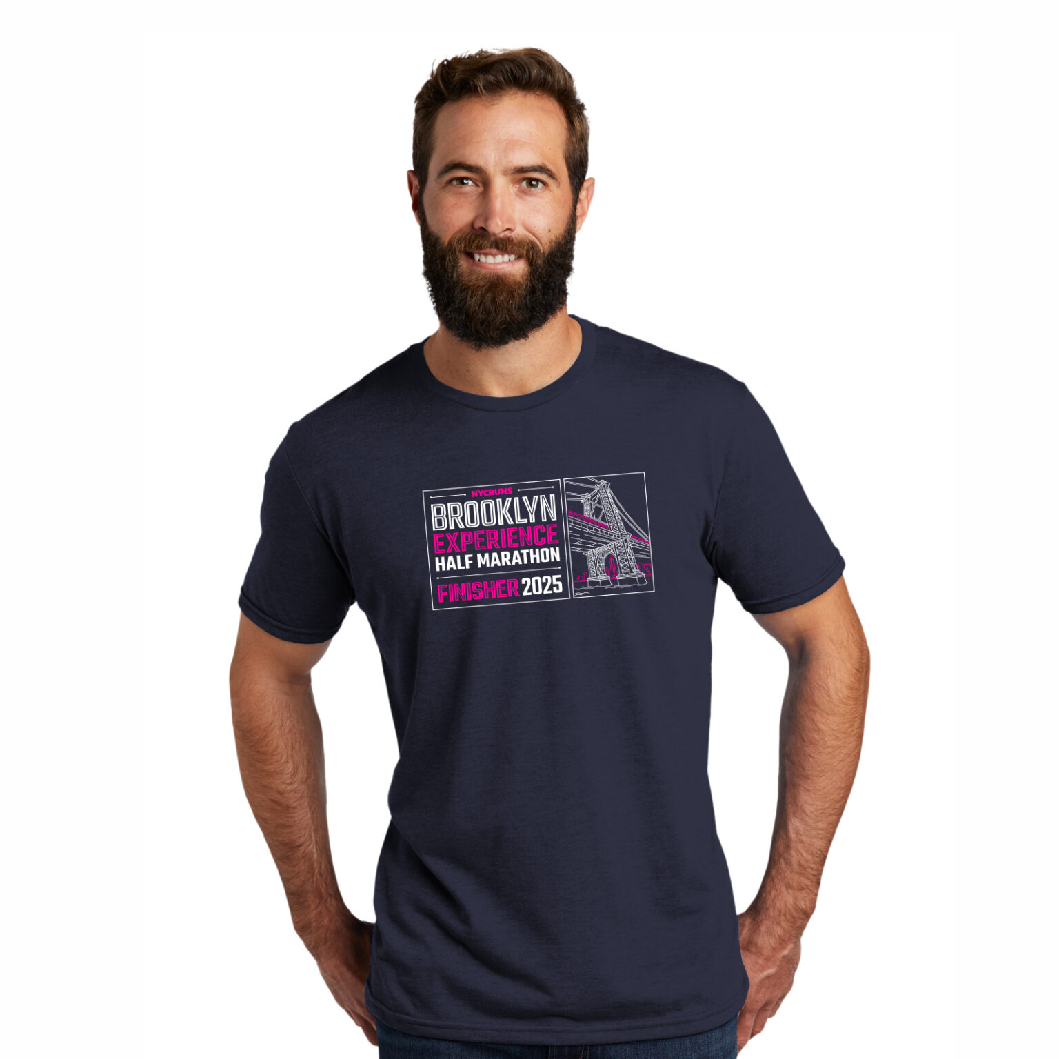 2025 Finisher Adult Navy Eco Triblend Tee - NYCRUNS Brooklyn Experience ...